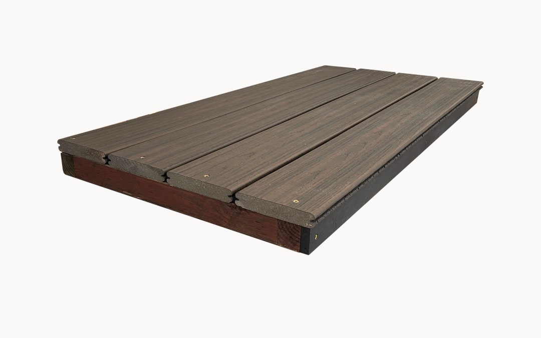 Outdoor Intermediate Door Step, Trex Outdoor Decking, Brown, 48" Long X ...