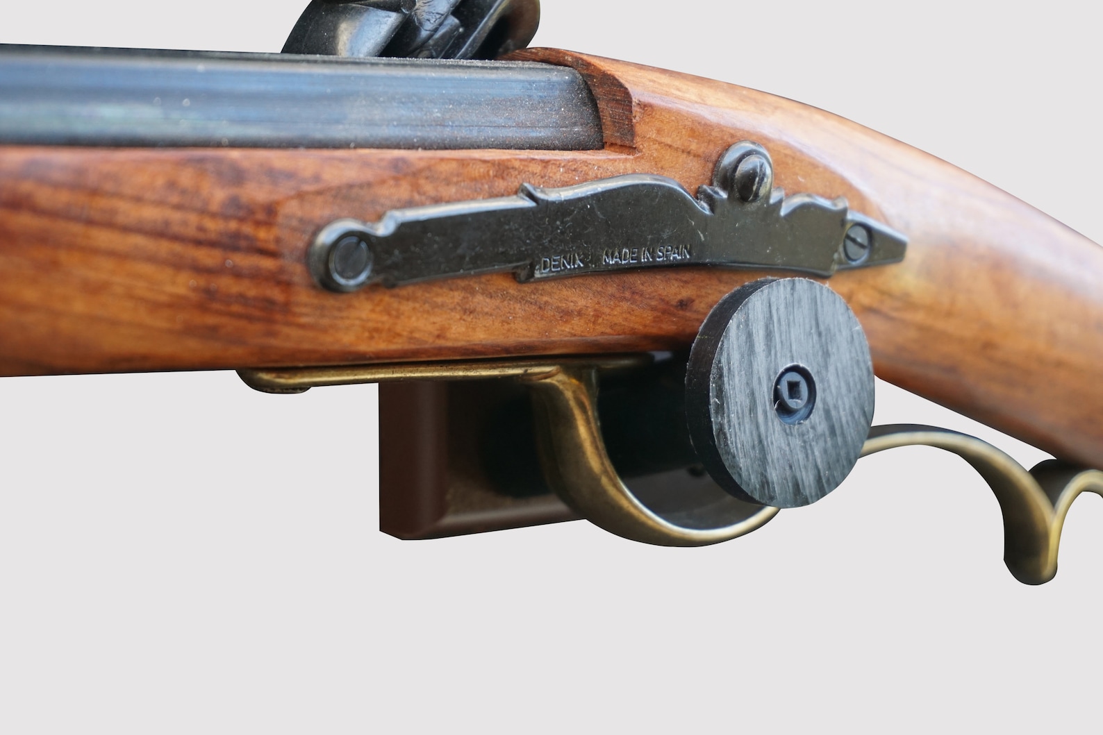 Horizontal Wall Mount for a Musket Rifle With A Security Bracket, Brown ...