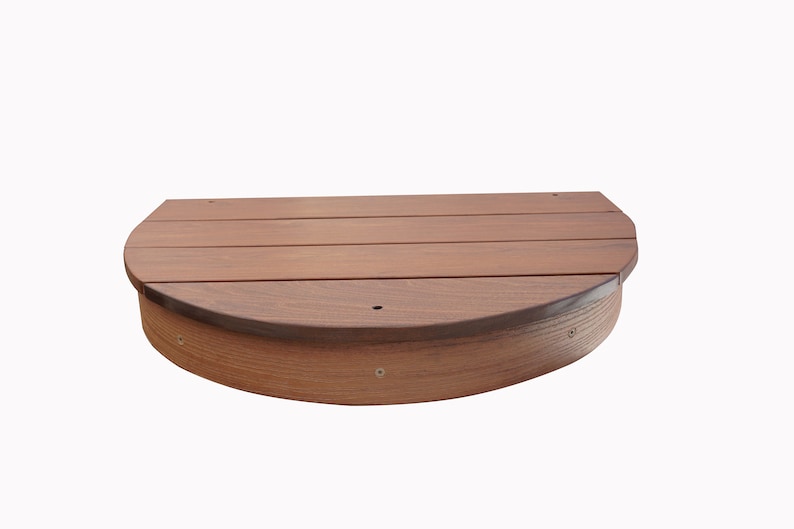 Outdoor Intermediate Step 1/2 Round Step, 4 1/4"-4 1/2" Tall, Ironwood ...
