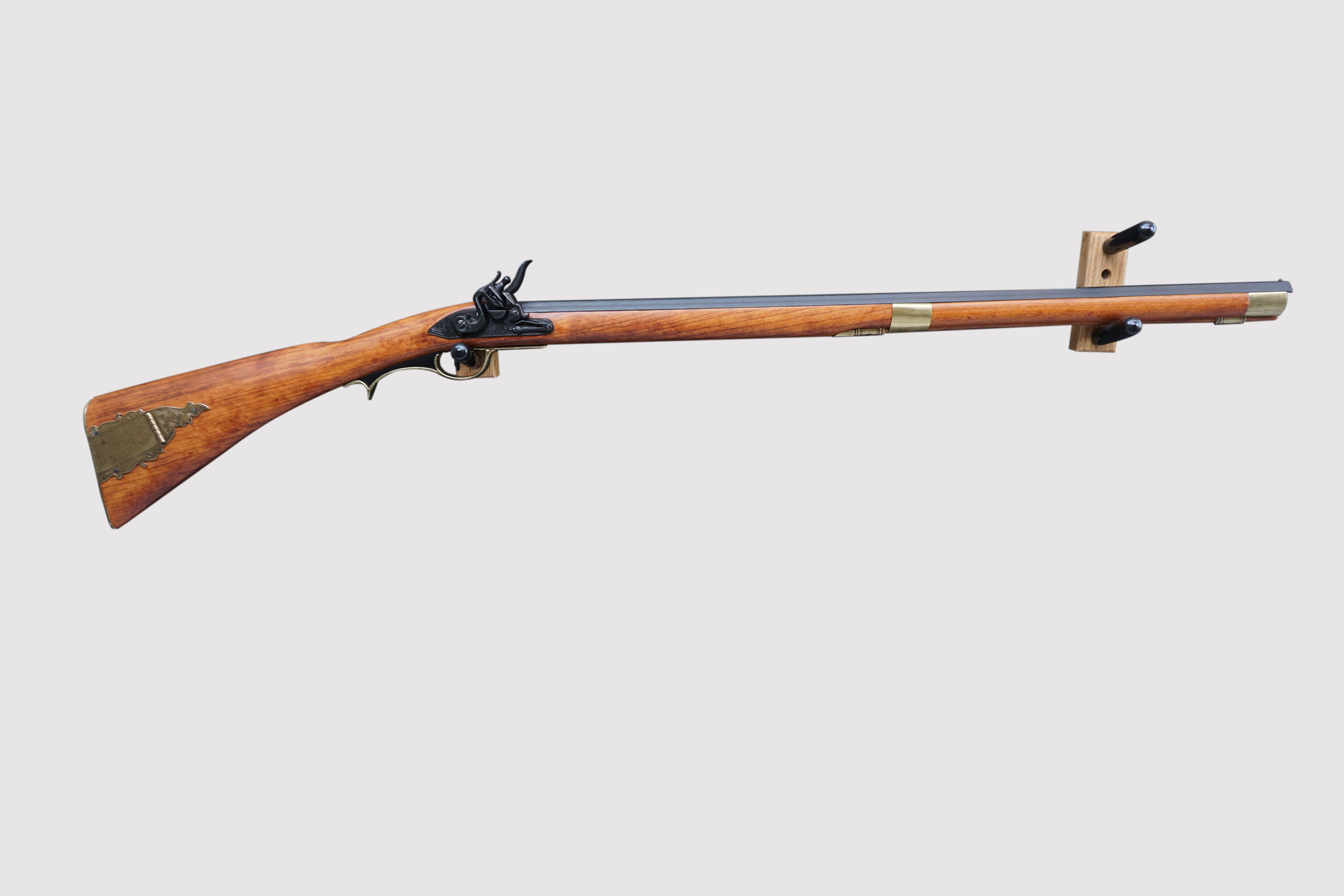 Horizontal Wall Mount for a Musket Rifle, Oak made in the USA - Etsy