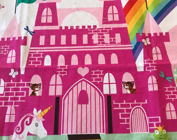 Pink Castle Fabric Panel for a Little Wee One - Etsy