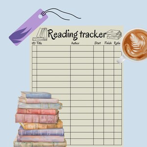 Printable Book Tracker for Book Lovers - Etsy