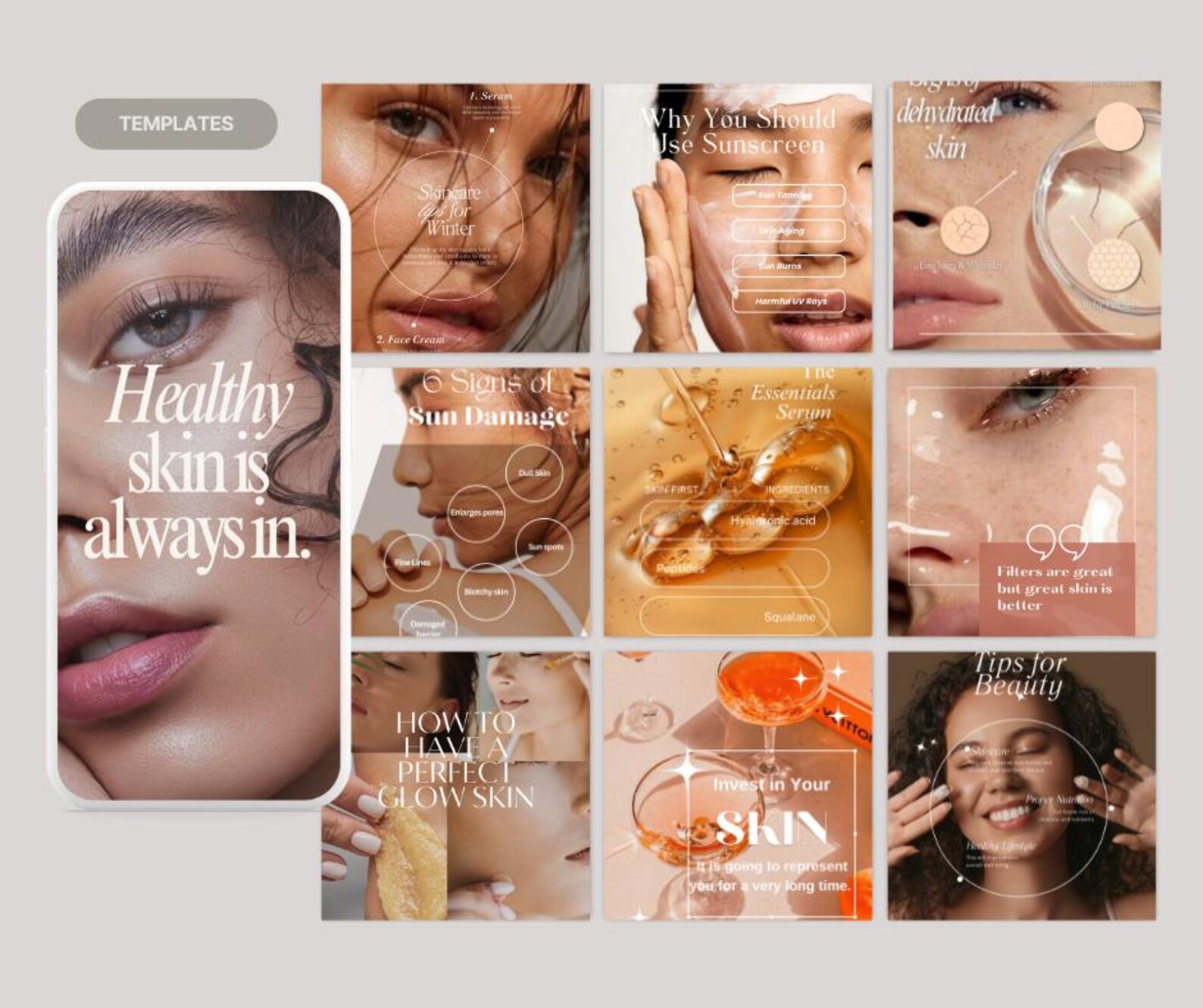 Skincare Instagram Templates, Esthetician Instagram Template, Skincare ...