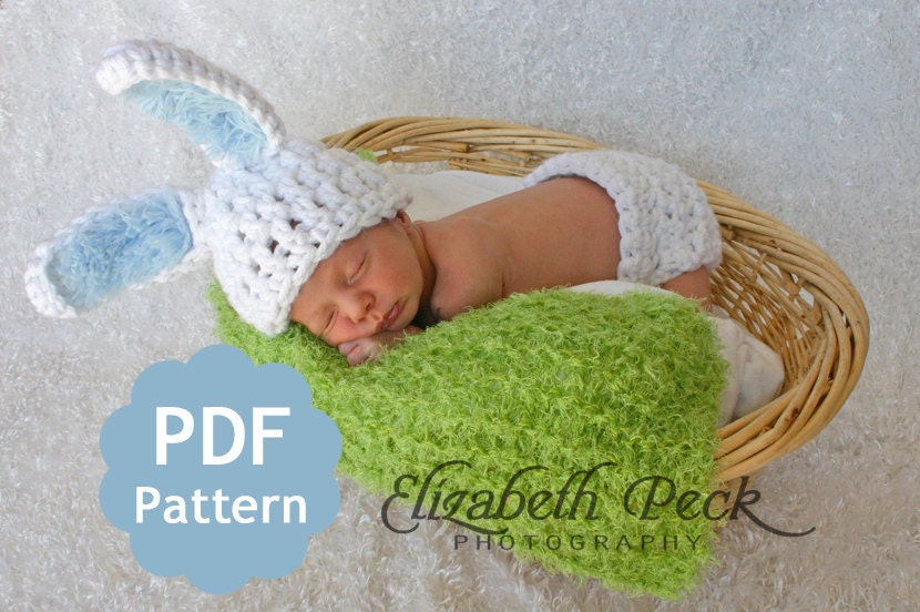 3 in 1 -- Baby Bunny Rabbit Costume & Photo Prop -- 3 Crochet Patterns ...