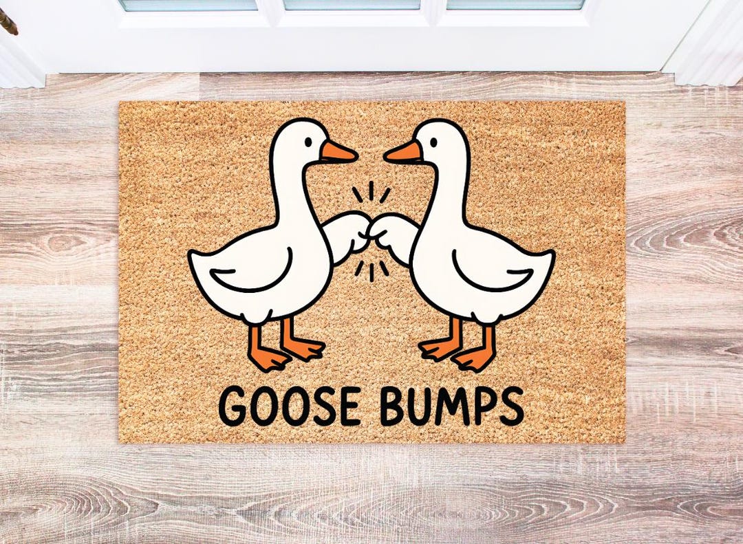Goose Bumps Doormat, Halloween Decor, Funny Doormat, Silly Goose ...