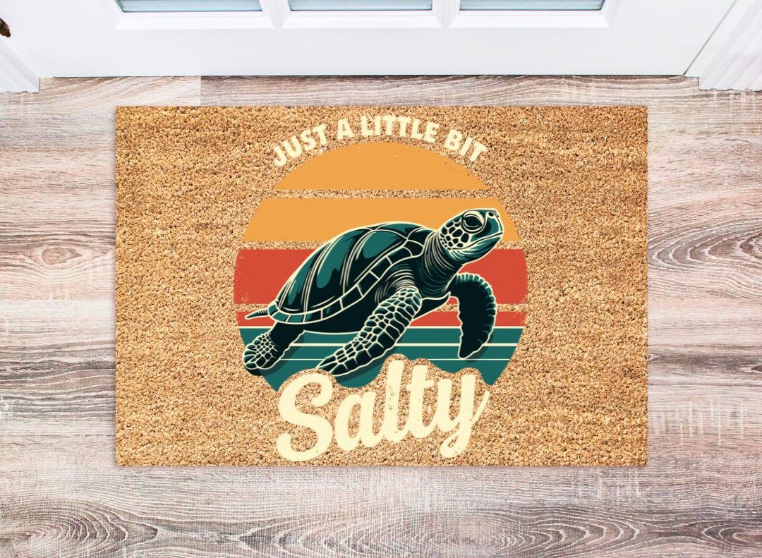 Custom Door Mat With Turtle, Sea Turtles Door Mat, Closing Gift, Funny ...