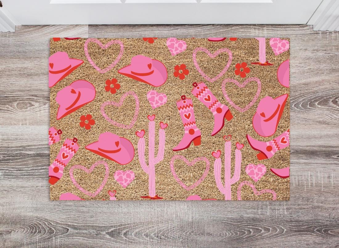 Cowgirl Doormat, Welcome Mat, Custom Home Doormat, Coastal Cowgirl ...