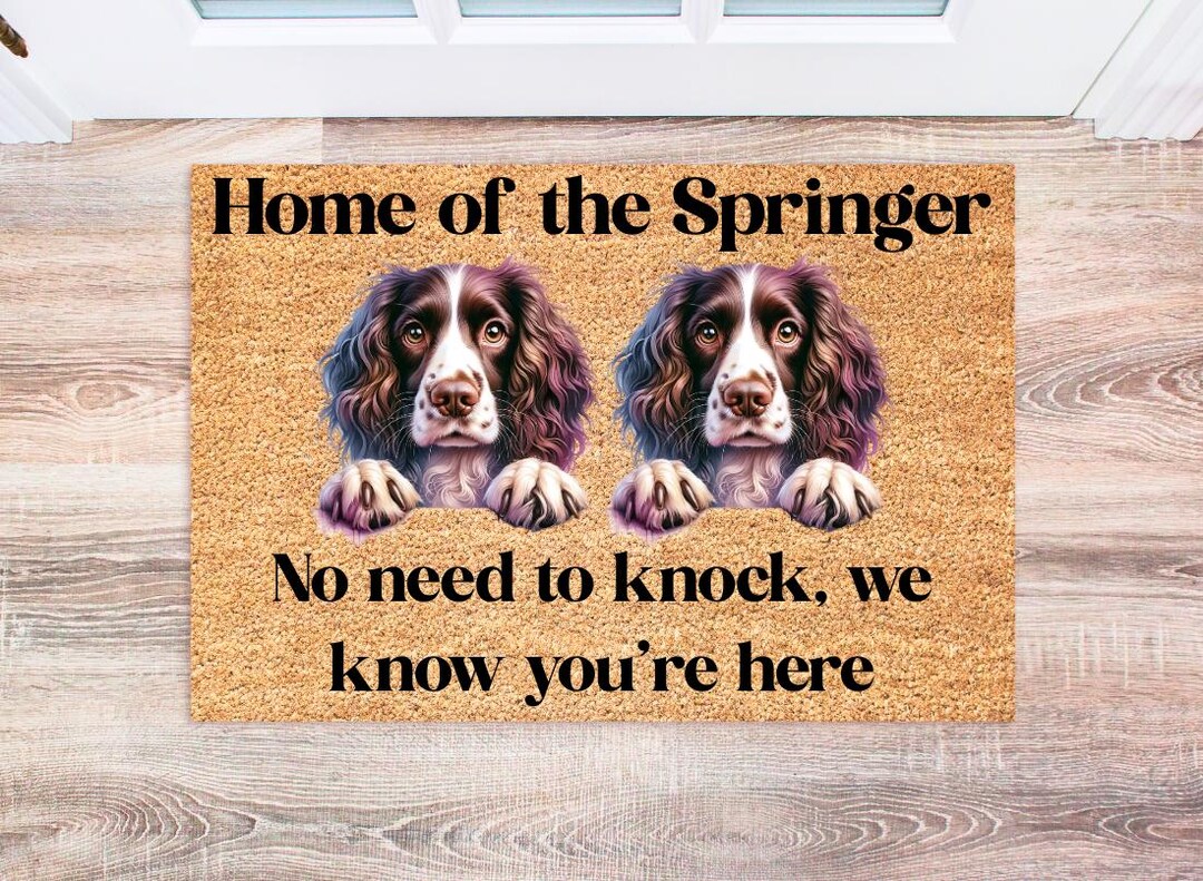 Springer Doormats | Personalized Welcome Mat for Dog Owners | Perfect ...