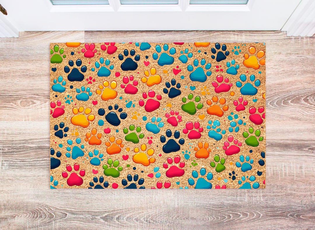Cute Colorful Doormat, Outdoor Mat, Funny Doormat, Modern Welcome Mat ...