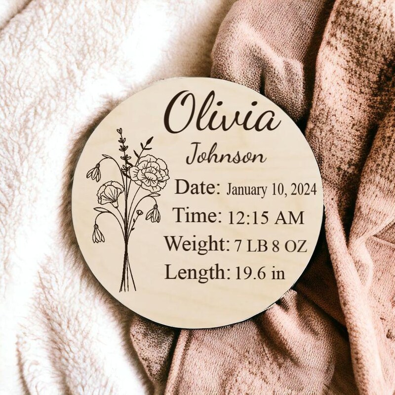 Baby Birth Plate - Etsy