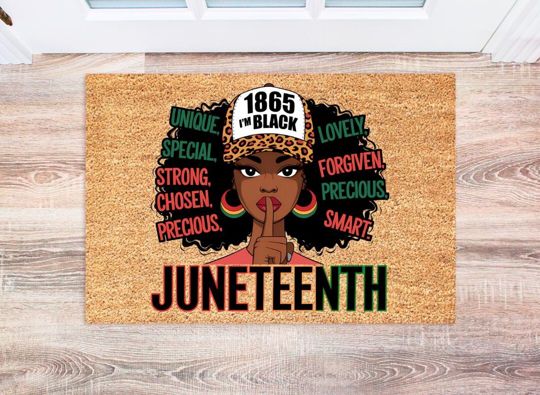 Juneteenth Doormat, Welcome Mat for African American Home Decor, Funny ...