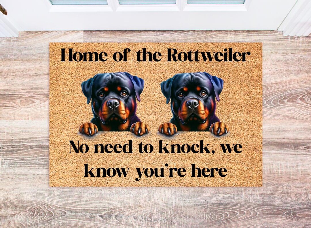 Rottweiler Doormats, Custom Dog Doormat, Unique Housewarming Gift ...