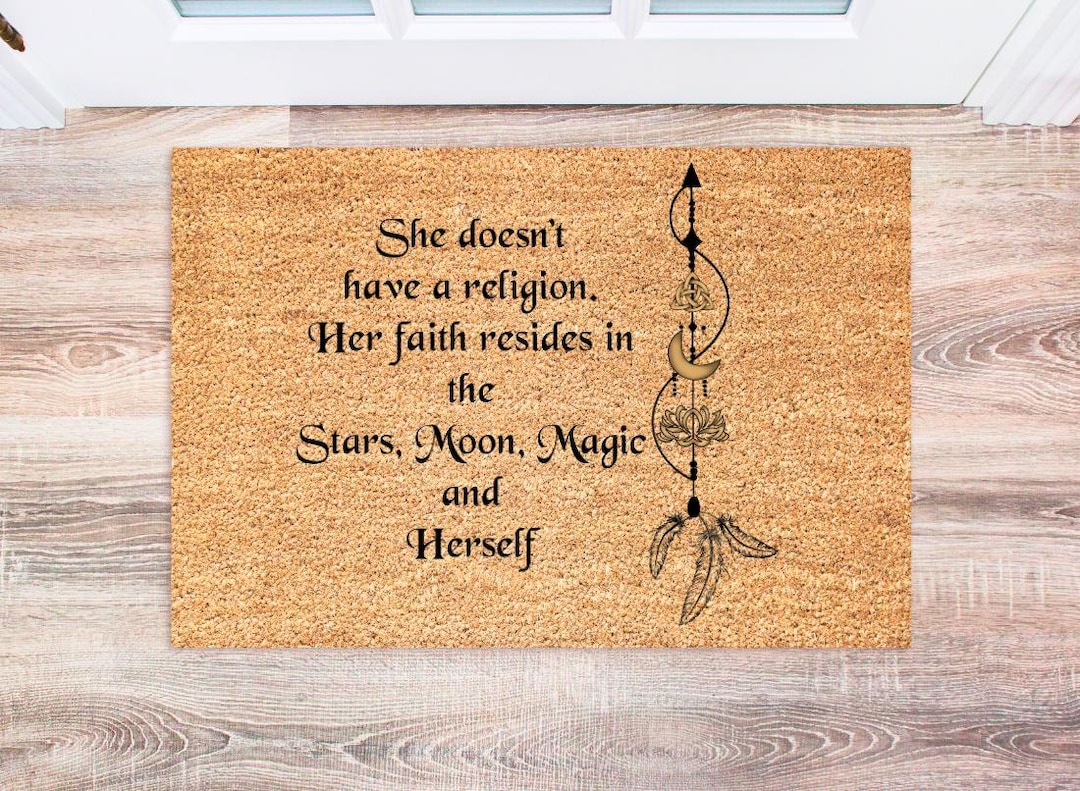 Pagan Doormat, Uninvited Guests Welcome Mat, Funny Gothic Decor ...