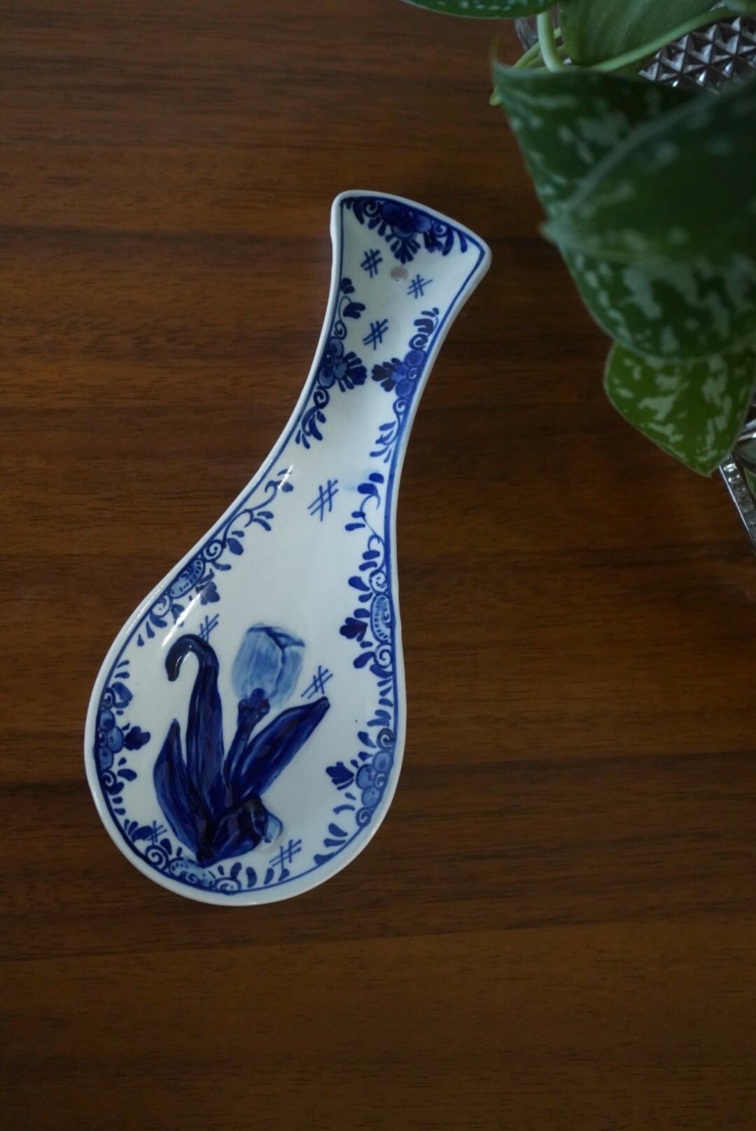Dutch Delft Blue Hand Painted Spoon Rest. - Etsy