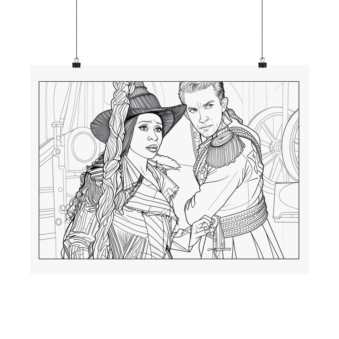 17 Pages Wicked for Good Colouring Pages - Wicked Movie Scenes Inspired ...