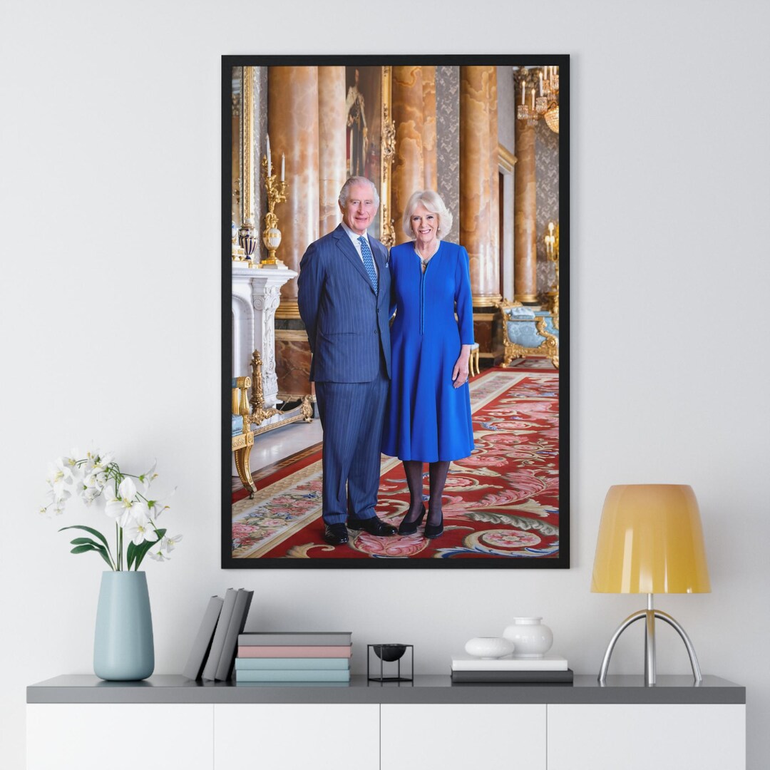 King Charles III and Queen Camilla New Portrait in Canvas, Poster ...