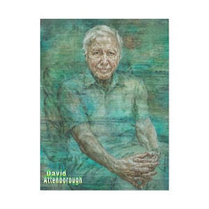 Sir David Frederick Attenborough Painting Portrait by Jonathan Yeo ...