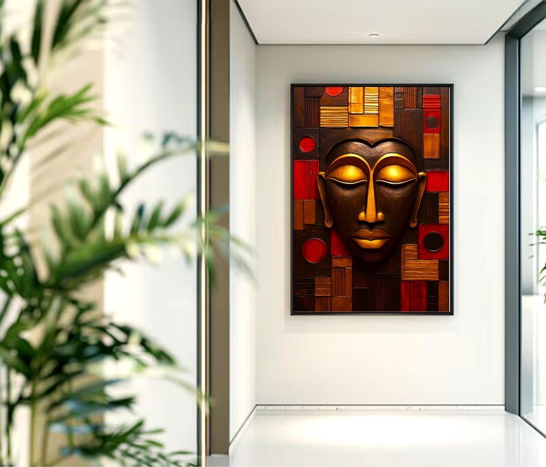 Tribal Mask Art Print - African Mask Wall Art - Abstract African Mask ...