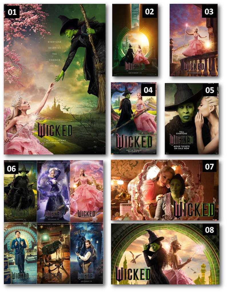 Wicked - 2024 Musical Fantasy Movie - Ariana Grande, Cynthia Erivo ...