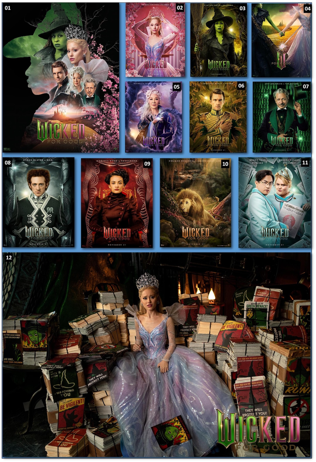 Wicked for Good 2025 - Character and New Posters - Cynthia Erivo and ...