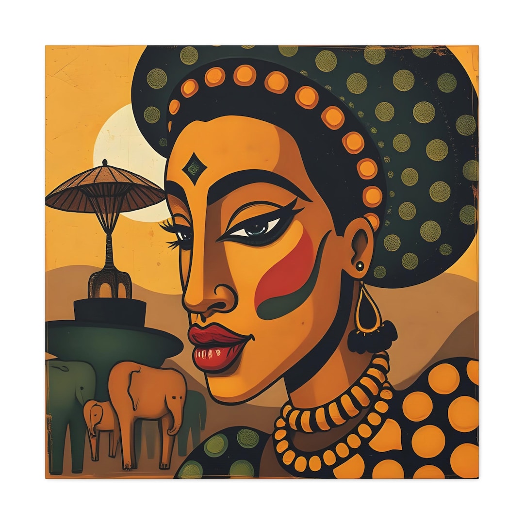 Afrocentric Vintage Cubism Pop Art | Tribal African Inspired Cubist Art ...