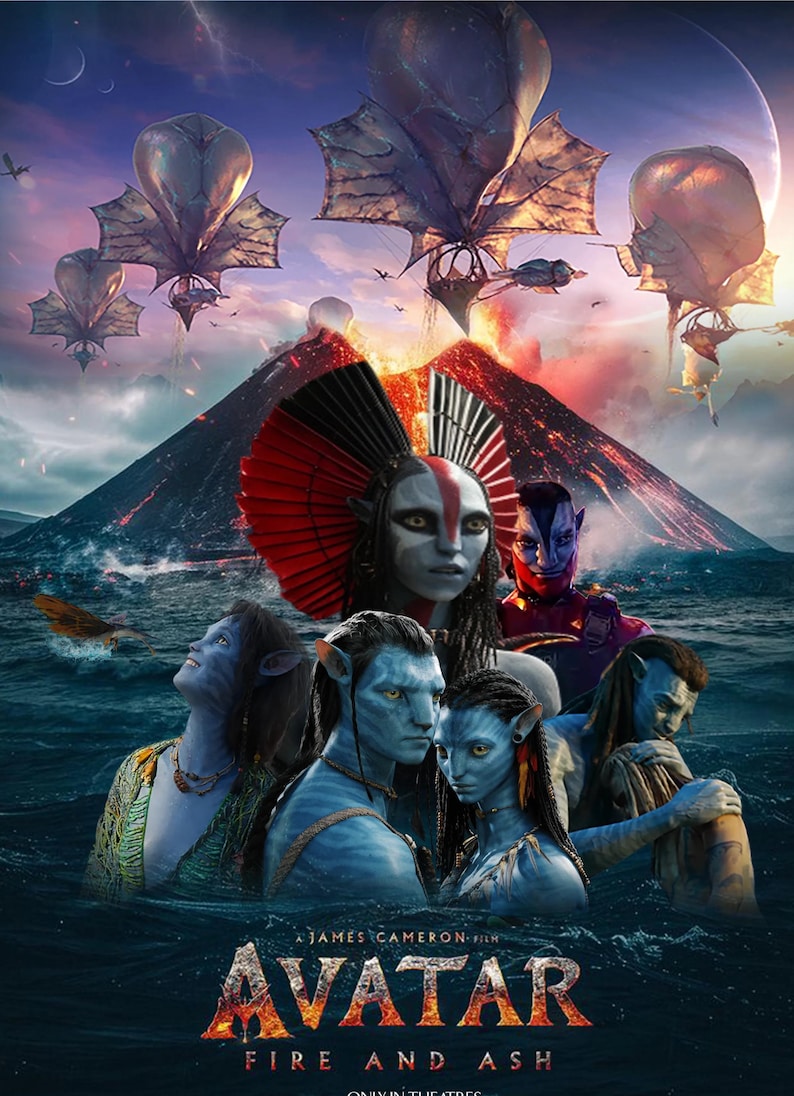 Avatar Fire and Ash 2025 - Poster Print, Canvas, Frame and Digital ...