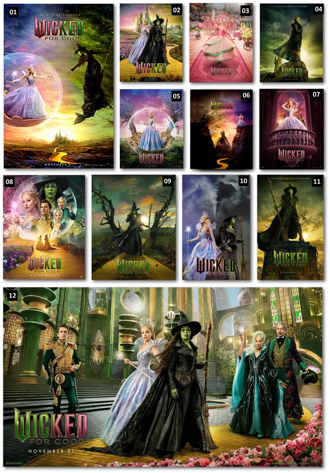 Wicked for Good 2025 Musical Movie - Poster, Canvas , Frame and Digital ...