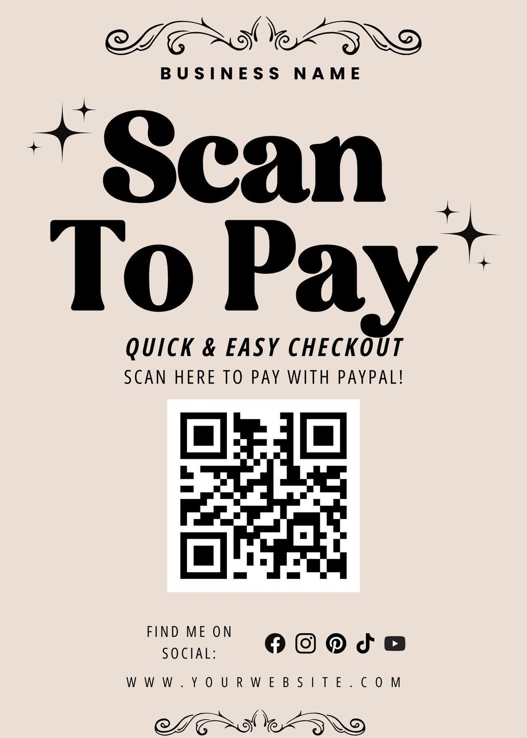 5x7 QR Scanner Template - Etsy