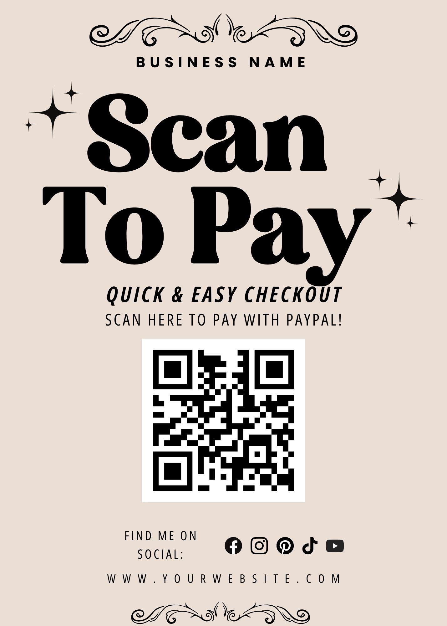 5x7 QR Scanner Template - Etsy