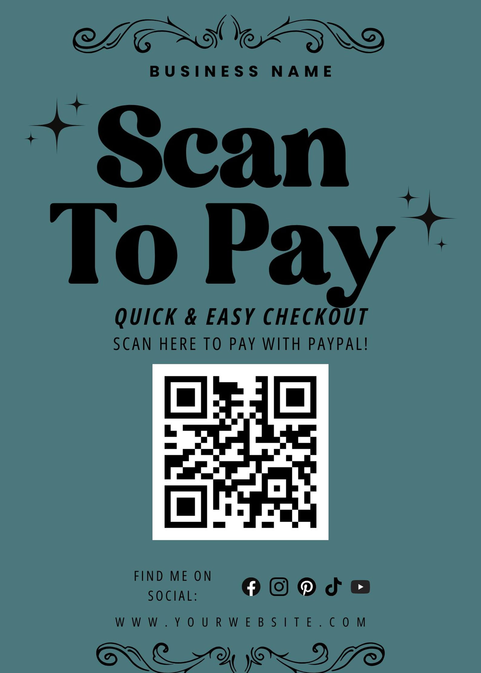 5x7 QR Scanner Template - Etsy