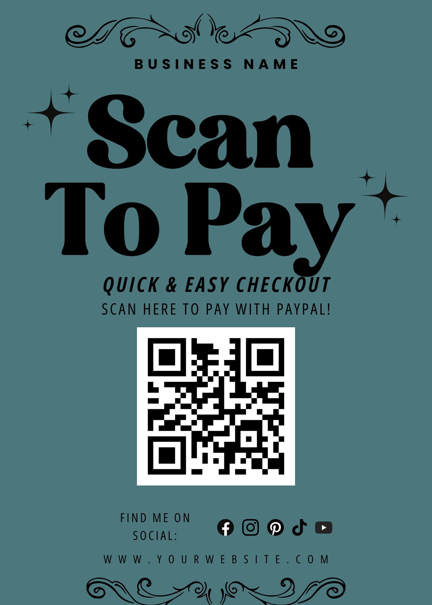 5x7 QR Scanner Template - Etsy