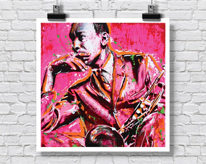 Print 12x12" - Lee Morgan - Hard Bop Trumpeter Trumpet Player Jazz ...