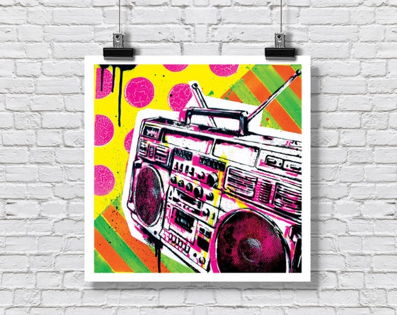 Ghetto Blaster Stencil