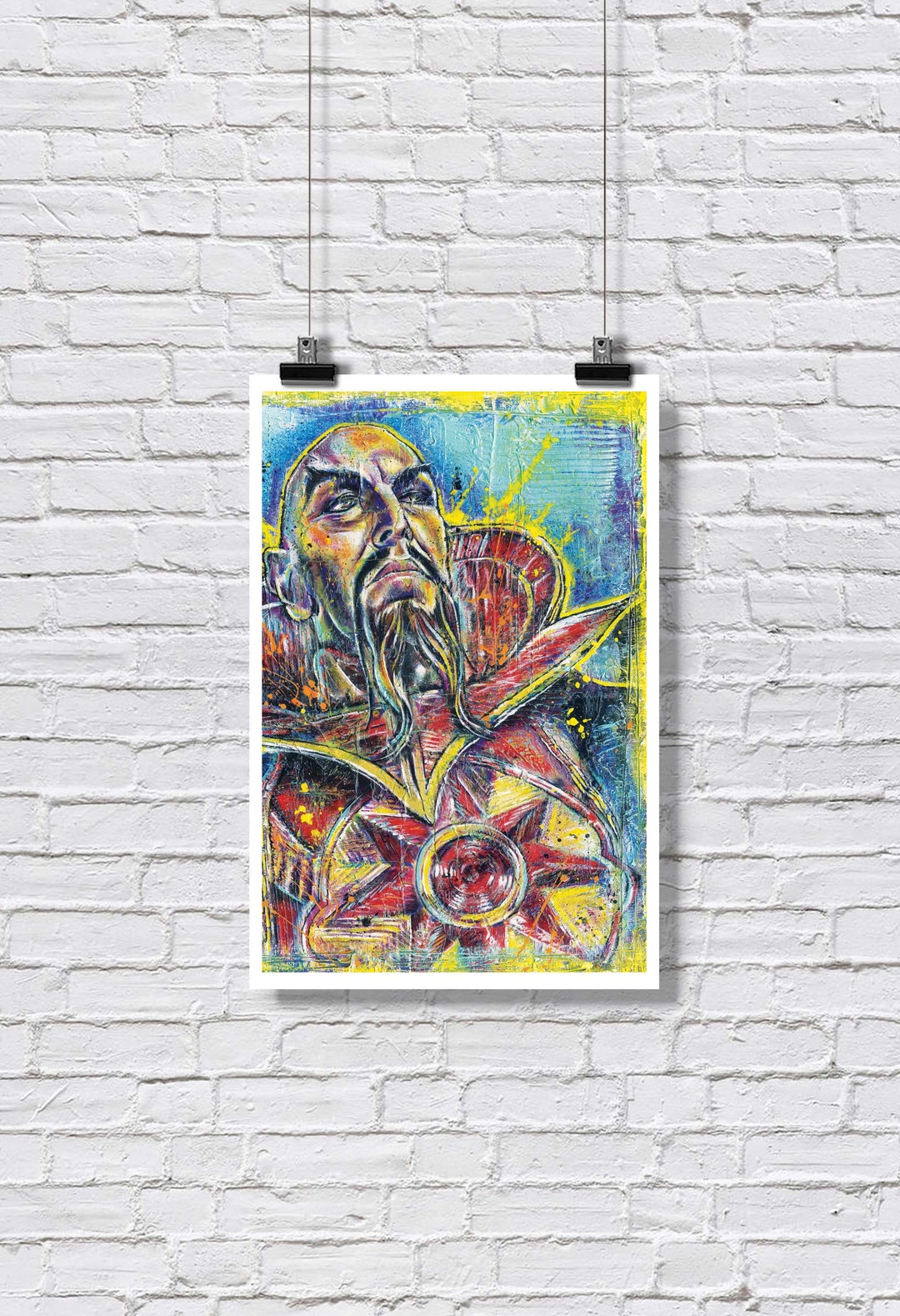 Print 12x18" - Ming the Merciless - Flash Gordon Villain Comic Strip ...