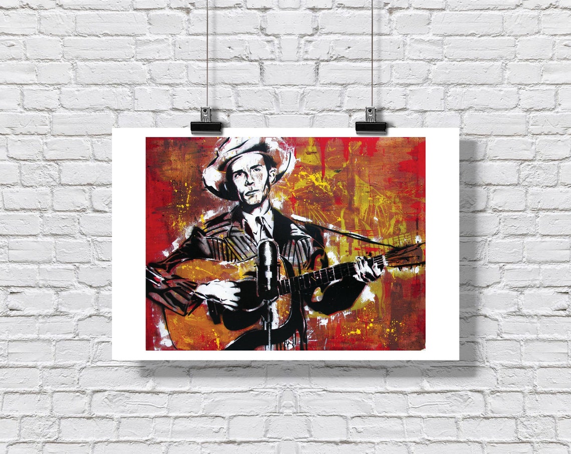 Print 18x12" - Hank Williams Sr. - Ramblin' Man - Country Music Legend ...