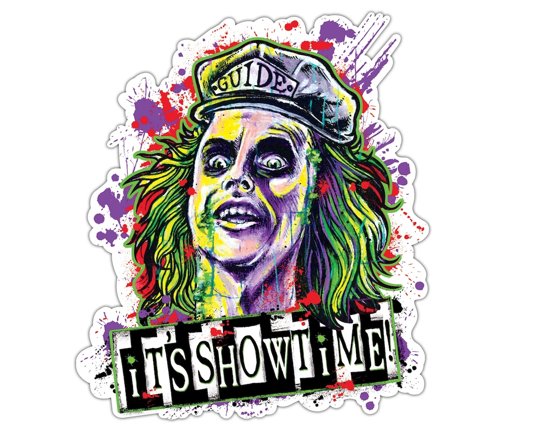 Vinyl Sticker - Beetlejuice "it's Showtime!" (approx. 3.75 X 4.25 ...
