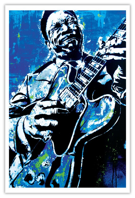 12 x 18 B.B. King art print B.B. King poster blues | Etsy