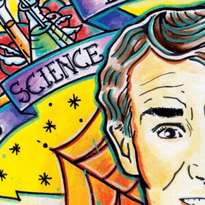 Print 12x18 Bill Nye the Science Guy Science Rules Tattoo Art Science ...