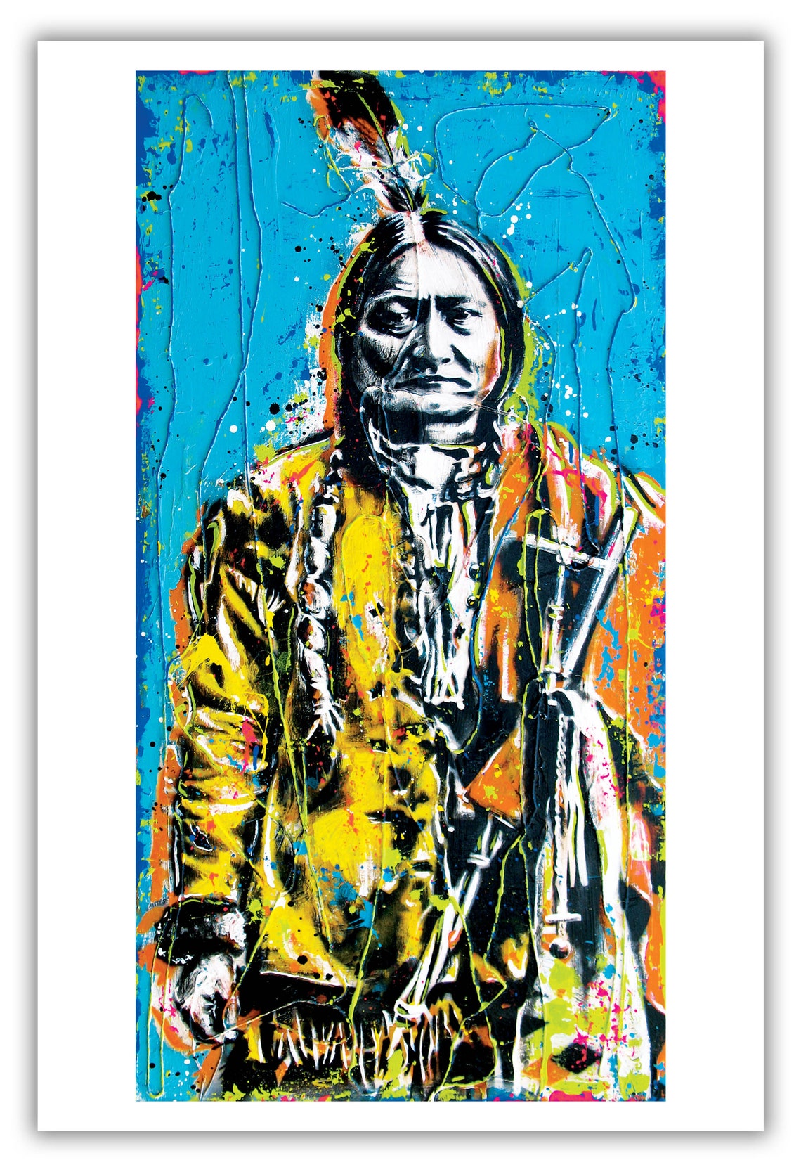 Print 12x18" - Sitting Bull - Lakota Leader Warrior Buffalo Bill's Wild ...