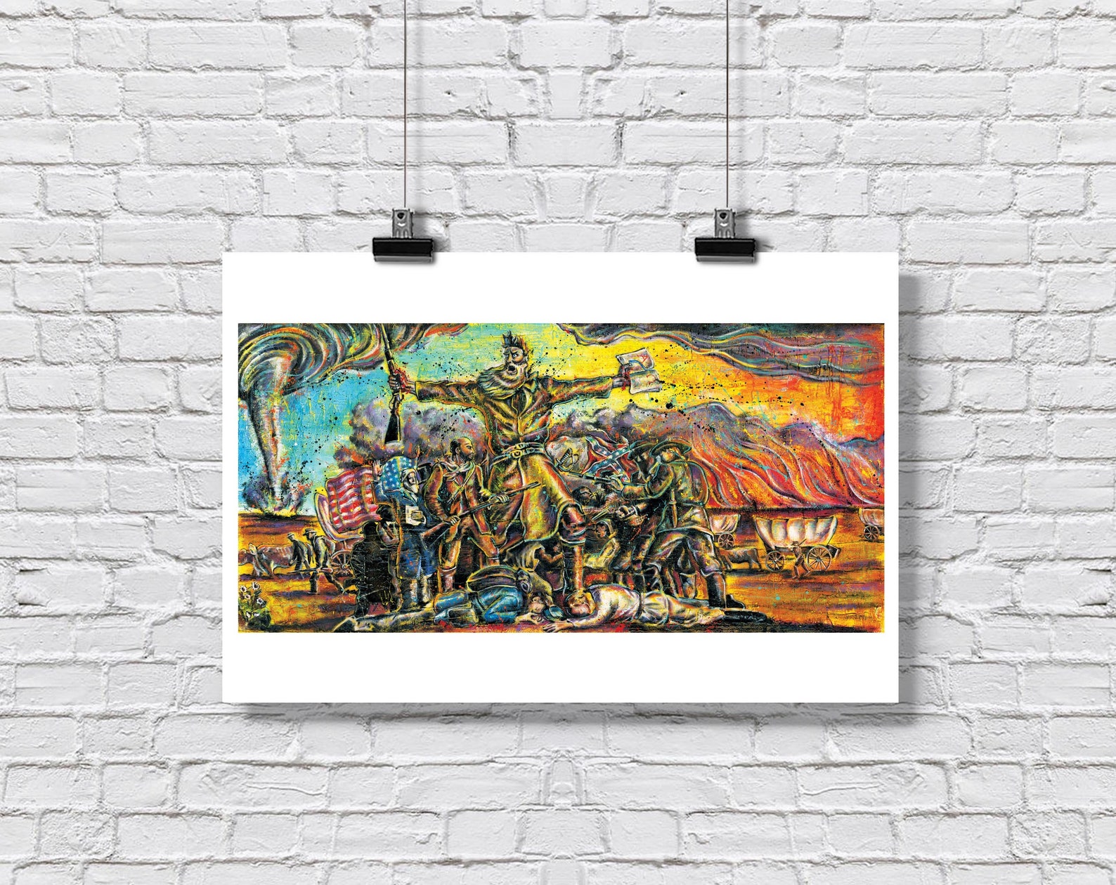 Print 18x12" - John Brown - Tragic Prelude Revisited - Bleeding Kansas ...