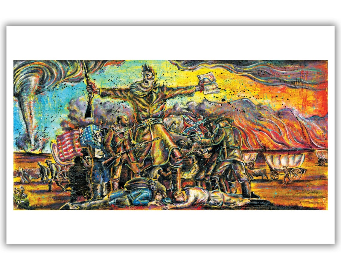 Print 18x12" - John Brown - Tragic Prelude Revisited - Bleeding Kansas ...