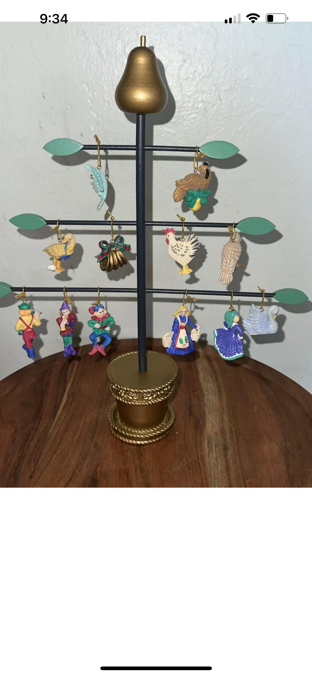 VTG Avon Gift Collection 12 Days of Christmas Ornament Set Pear Tree ...