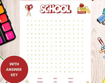 Back to School Crossword Puzzle Teacher Game With Answer Key Teacher ...