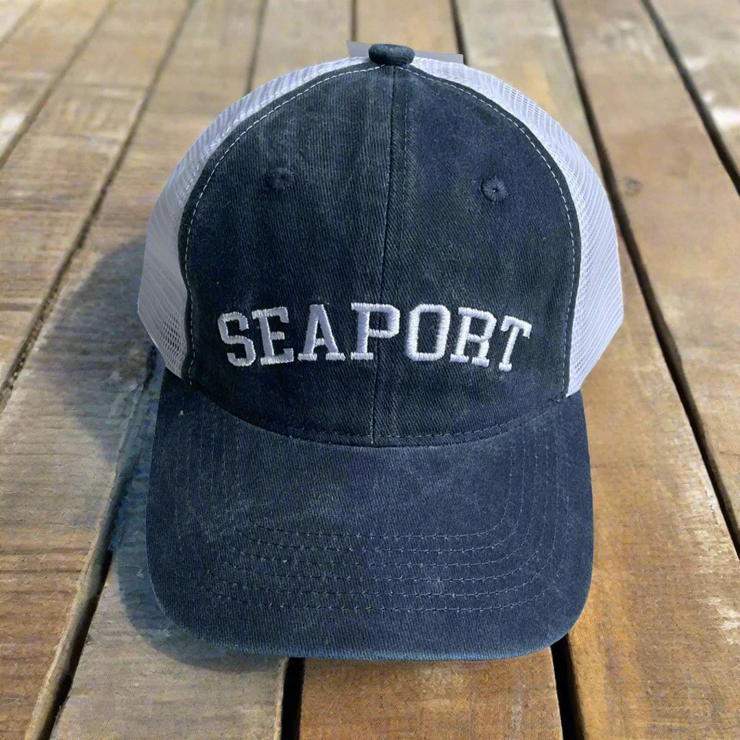 Seaport Unstructured Blue Mesh Hat - Etsy