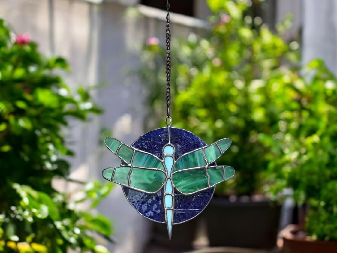 Stain Glass Handmade Dragonfly - Etsy