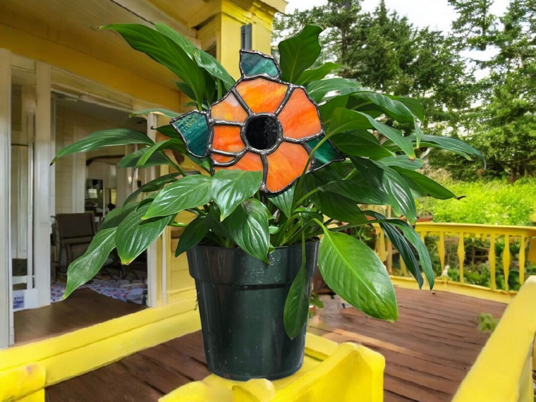 Stain Glass Handmade Poppy Planter Pic - Etsy