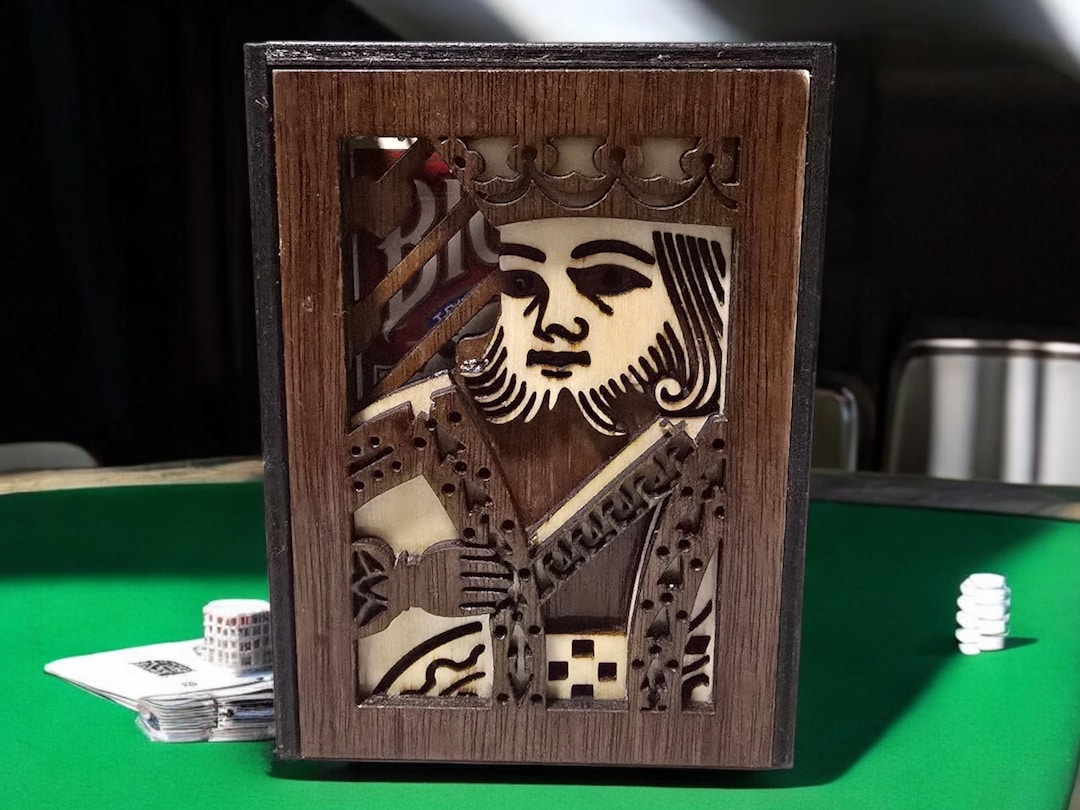 Poker King Card Box Holder - Etsy