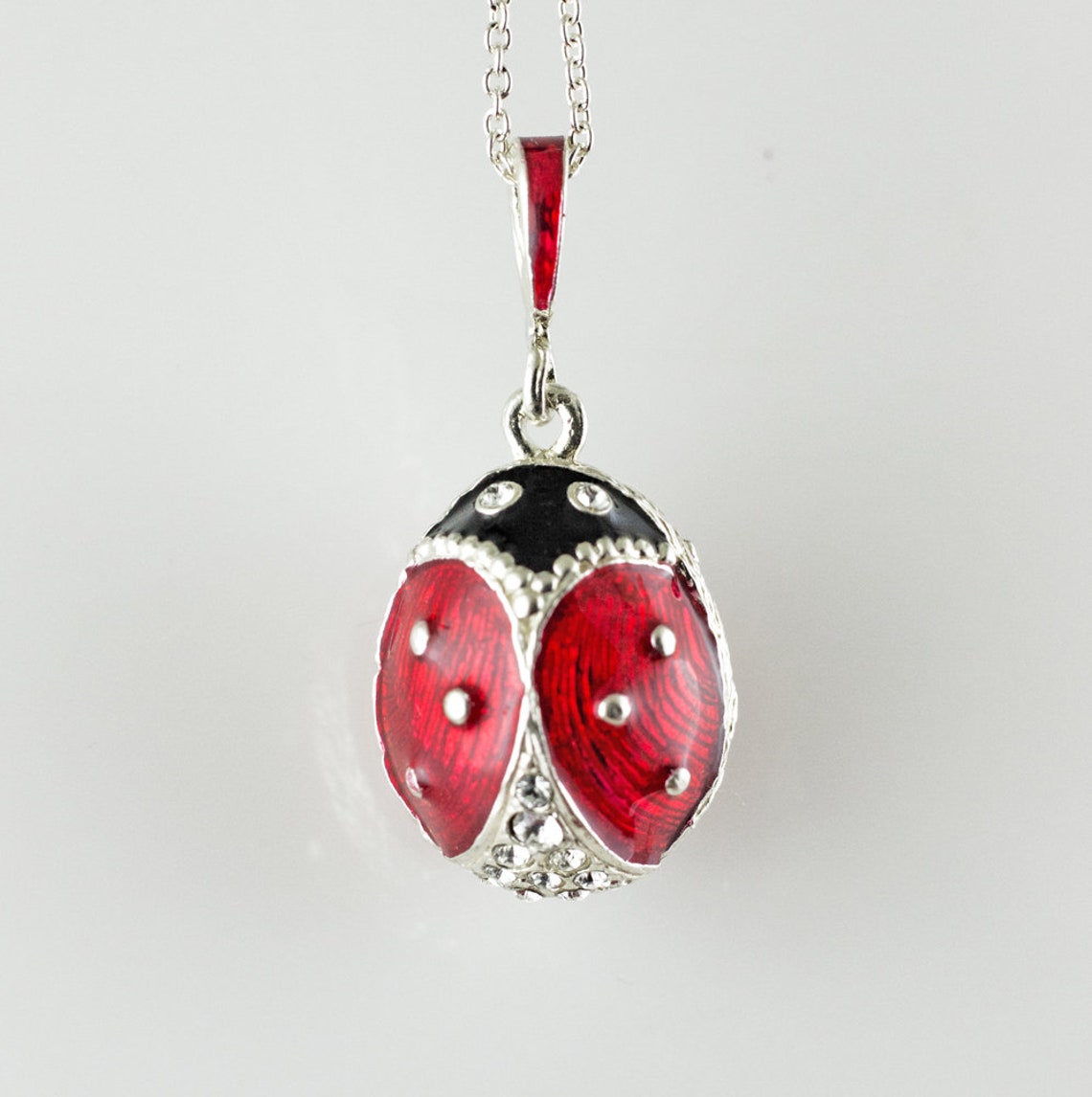 Ladybug Pendant Sterling Silver Gold Vermeil Ladybird With - Etsy