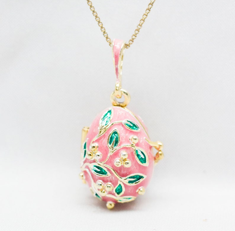 Pink Locket With Ladybug Surprise Enameled Pendant Sterling - Etsy