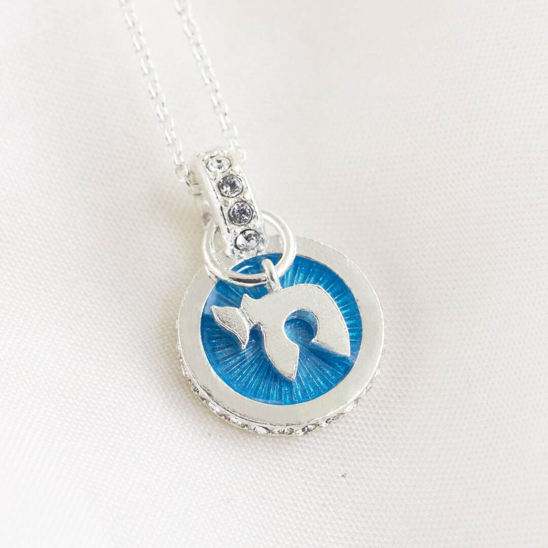 Blue Medallion With Chai Charm, Hebrew Gift for Her Him, Designer ...